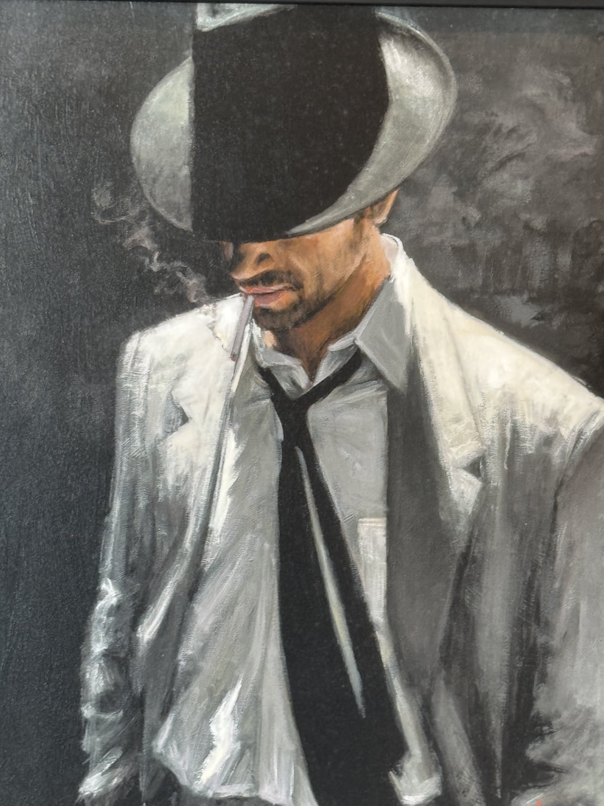 Man in White Suit IV by Fabian Perez Limited Edition Print FREE UK Delivery