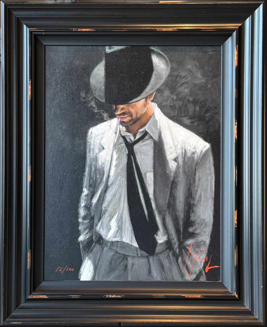 Man in White Suit IV by Fabian Perez Limited Edition Print FREE UK Delivery